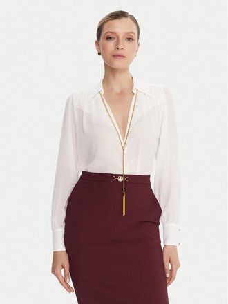 Elisabetta Franchi Bluse CA-133-57E2-V400 Wei&szlig; Regular Fit