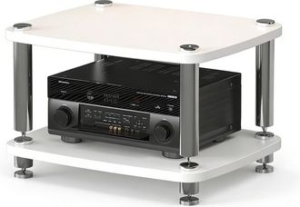 Generic HiFi Regal Audio-Rack, Druckerst&auml;nder, AV-Medienst&auml;nder mit sto&szlig;d&auml;mpfenden Fu&szlig;rasten, Audio-Rack-Tower for DVD-Player, Spielekonsole, TV-Box, WLAN-Rou
