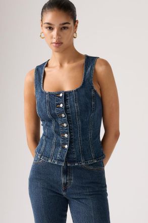Levi's Haut Sculpted - Femme - Bleu / Seen On TV - XS