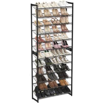 Songmics Songmics - tag&egrave;res &agrave; Chaussures 12 Niveaux, Lot de 2 Meubles &agrave; Chaussures Empilables 6 Rang&eacute;es, pour 48-60 Paires, Grande Capacit&eacute; de Rangement, en