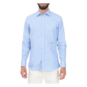 Moschino Homme, Chemises, Bleu, Taille: L Chemise Couture 100% Coton
