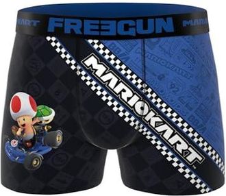 Freegun Boxer pour homme | Motif Mariokart amusant et color&eacute; de couleur bleue | Coupe confortable et &eacute;lastique | Tissu respirant, bleu, XXL