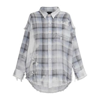 R13 Shirt mit zerrissenen N&auml;hten und tiefem Halsausschnitt - - Blouses & Shirts - Damen - Blau - S