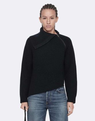 AllSaints Cleo &agrave; col chemin&eacute;e bleu marine