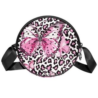 Generic Sac &agrave; bandouli&egrave;re rond pour femme, petit sac &agrave; bandouli&egrave;re avec fermeture &eacute;clair, bretelles r&eacute;glables, style d&eacute;contract&eacute;, pour femmes et filles