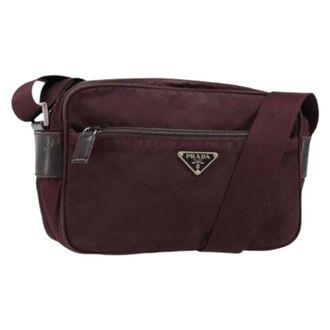 Prada Sac bandouli&egrave;re en nylon vintage Pre-owned - Femme - Pre-owned - Rouge - Taille: ONE Size