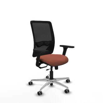 Piqueras y Crespo Zulema Computerstuhl mit 3D-Armen, h&ouml;henverstellbare Lendenwirbelst&uuml;tze, ausgestattet mit Syncro/Traslack und Schneideschaum, Schwarz/Braun