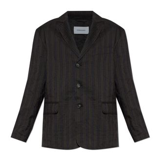 Ferragamo Pinstripe Blazer - - Jackets - Herren - Braun - L
