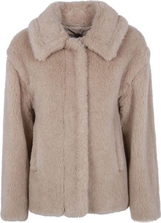 Max Mara Femme, Vestes, Beige, Taille: 36 FR Single Breasted Short Classic Coat