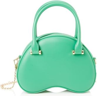 Felipa Sac à Main en Forme de Haricot pour Femme, Pochette, Vert, Einheitsgröße
