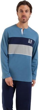 Athéna Homme Chic Ensemble De Pyjama, Brique Bas Marine, S EU