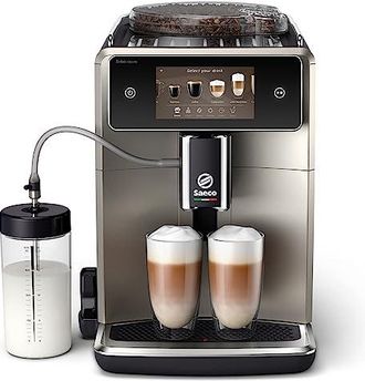 Philips Saeco Xelsis Deluxe Kaffeevollautomat - WLAN-Konnektivität, 22 Kaffeespezialitäten, Intuitives 5-Touchdisplay, 8 Benutzerprofile, Keramikmahlwerk, Met