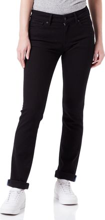 Kings of Indigo Damen Emi Straight Jeans, Schwarz (Stay Black 6104), 24W / 30L EU