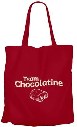 Fabulous Tote Bag Sac Shopping en Toile Rouge - Team Chocolatine Humour Blague Toulouse Sud - 10 L