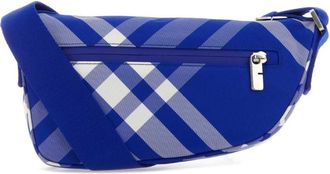 Burberry unisex, Sacs, Bleu, Taille: ONE Size Sac bandouli&egrave;re bouclier en nylon brod&eacute;