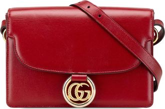 Gucci Hobo Bags - Small Textured Calfskin GG Ring Torchon Crossbody - Gr. unisize - in Rot - f&uuml;r Damen