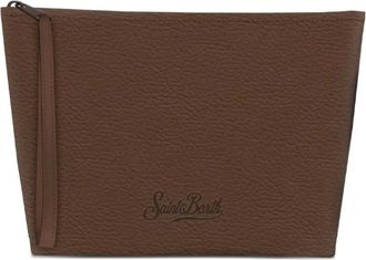 MC2 Saint Barth Aline Clutch aus strukturiertem Leder - Braun
