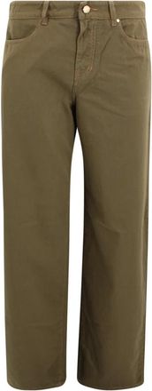 Max Mara Femme, Pantalons, Vert, Taille: 34 FR Wide Pantalons