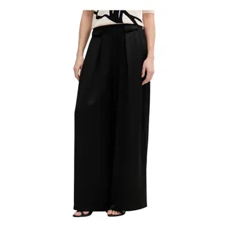 DKNY High-Waist Wide-Leg Hosen - - Trousers - Damen - Schwarzk - M