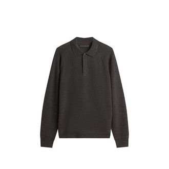 Tommy Hilfiger Pull col polo en laine m&eacute;lang&eacute;e