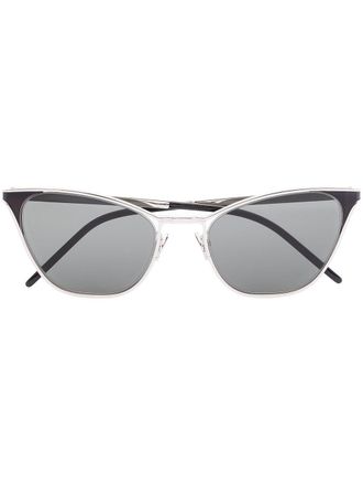 Saint Laurent Eyewear lunettes de soleil &agrave; monture papillon - Noir