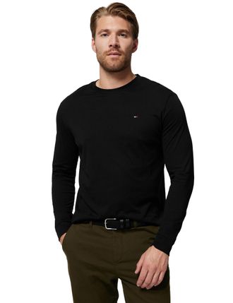 Tommy Jeans Herren 2er Pack Langarmshirts Slim mit Rundhalsausschnitt, Mehrfarbig (Black/Ecru), XXXL