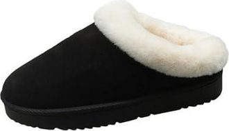Generic Pantoufles dhiver d&eacute;contract&eacute;es pour femme - Couleur unie - Classique - Antid&eacute;rapantes - Chaudes - Doublure en polaire - Pour int&eacute;rieur et ext&eacute;rieur, 