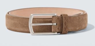 Ermenegildo Zegna Ceinture Triple Stitch en daim