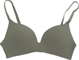 Generic T-shirt pour femme sans fil, fin, sexy, fronc&eacute; et confortable, respirant et sans couture, adapt&eacute; pour dormir, vert, 36