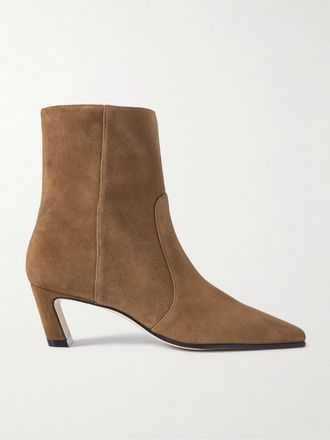 Stuart Weitzman Stassi Ankle Boots Aus Veloursleder - Neutral