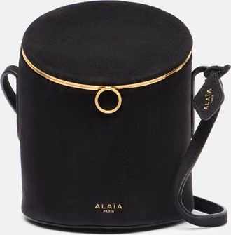 Alaia Alaïa Bucket-Bag La Canette Small aus Veloursleder