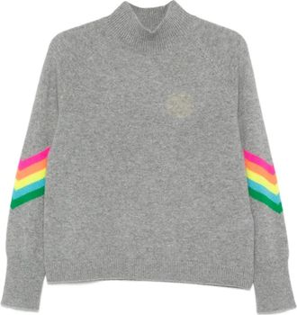 From Future pull rayé à col montant - Gris