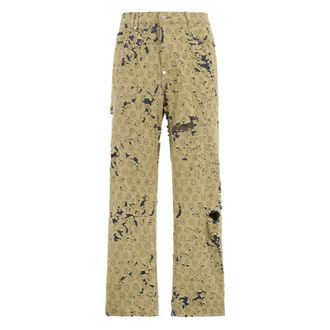 Philipp Plein Destroyed Beach Boy Fit Jeans Monogram - - Jeans - Herren - Beige - W38