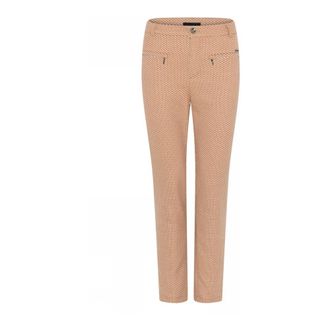 C.Ro Jacquard Rei&szlig;verschluss Orange Hose - - Trousers - Damen - Beige - L