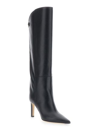 Jimmy Choo London Womens Boots Alizze Black Leather Calfskin
