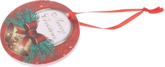 PartyKindom Doppelseitiger Weihnachtsanhänger zum Aufhängen Dekorativer Christbaumschmuck mit Festlichen Mustern Langlebiges Material Einfache Installation für Tü