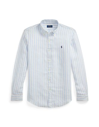 Ralph Lauren CUSTOM FIT STRIPED LINEN SHIRT