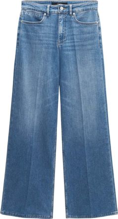someday Damen Wide | Wide Leg Denim CELLMA Iconic Mid Rise aus BCI Cotton Mix mid Sky Blue, 34