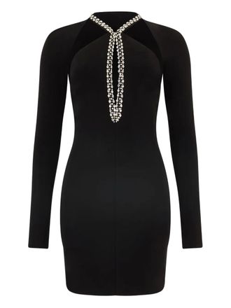 Roberto Cavalli robe courte à découpes - Noir