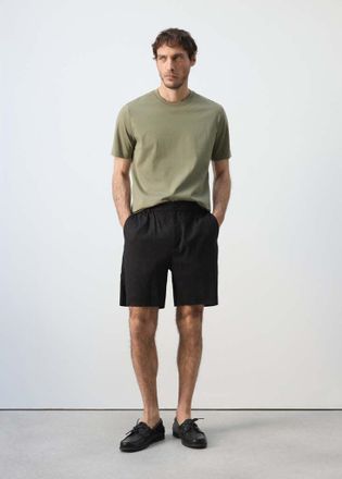 Mango T-shirt slim fit 180 g/m&sup2; kaki - Homme - XXL - MANGO MAN