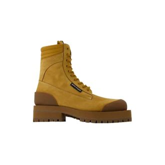 Palm Angels Beige Wildleder-Kalbsleder Stiefeletten - - Shoes - Damen - Beige - 38 EU