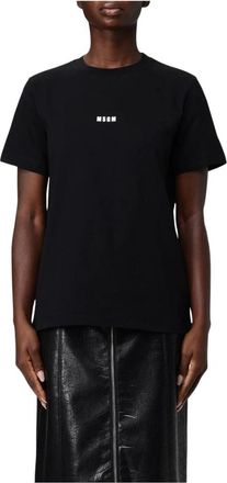 Msgm Msgm, Femme, Tops, Noir, Taille: 36 FR T-Chemises