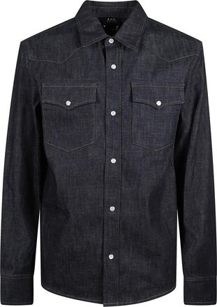 A.P.C. A.p.c., Homme, Chemises, Bleu, Taille: M Western Shirt