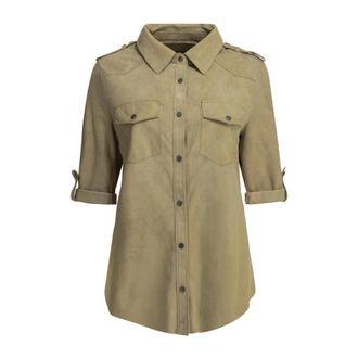 Salvatore Santoro Texas Wildlederhemd - - Blouses & Shirts - Damen - Beige - S