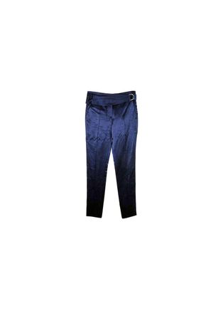 Victoria Beckham Blue hammered satin trousers Size 26/66
