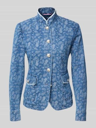 White Label Jeansjacke aus Baumwoll-Lyocell-Mix mit Pattentaschen