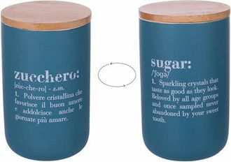 Villa D'Este Home Tivoli Victionary Zuckerdose 1000 ml aus Keramik mit Bambusdeckel