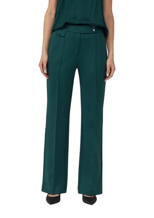 s.Oliver Black Label s.Oliver Black Label Damen 2173469 Hose lang, Wide Leg, Blue Green, 42 / REG