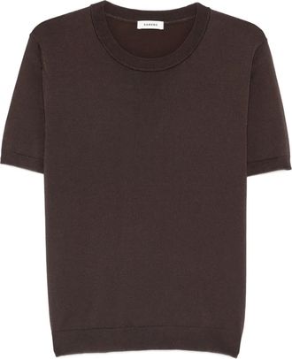 Sandro short-sleeve crew-neck T-shirt - Braun