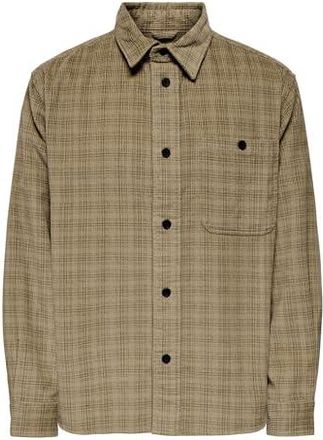 Only & Sons Onswaleed Corduroy Overshirt 0345, Chincilla, M